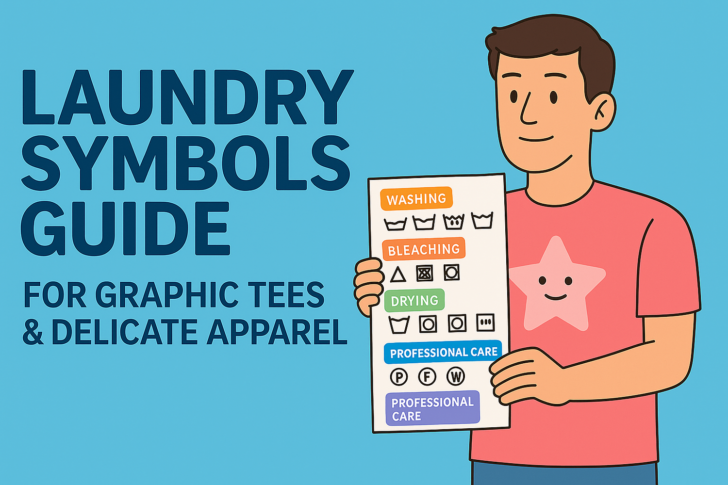 Laundry Symbols Guide – Wash & Care Chart for Graphic Tees – WhimSpin